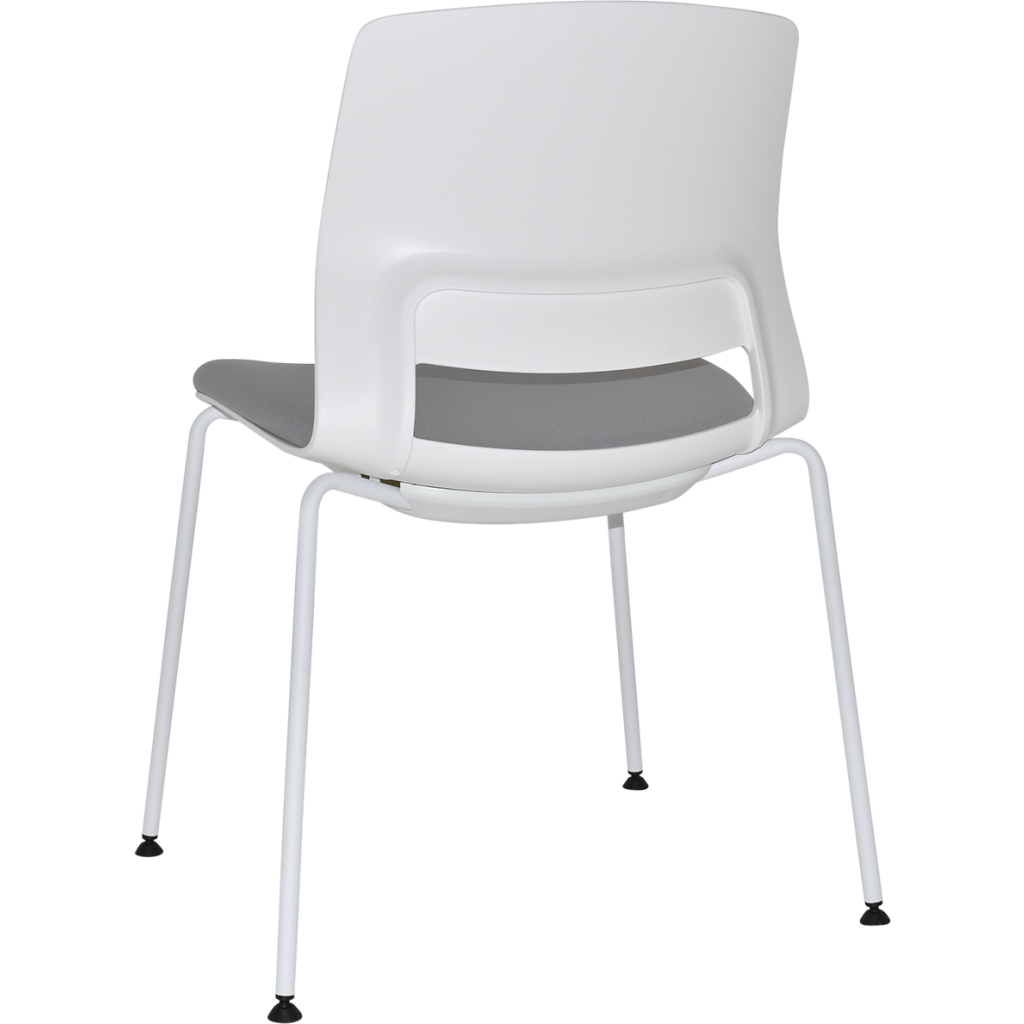 Chair Snout 4 Leg White + Grey Seatpad – Q Office Furniture Orange ...