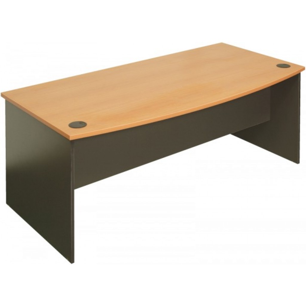 Logan Bow Front Desk Beech over Ironstone – Q Office Furniture Orange ...