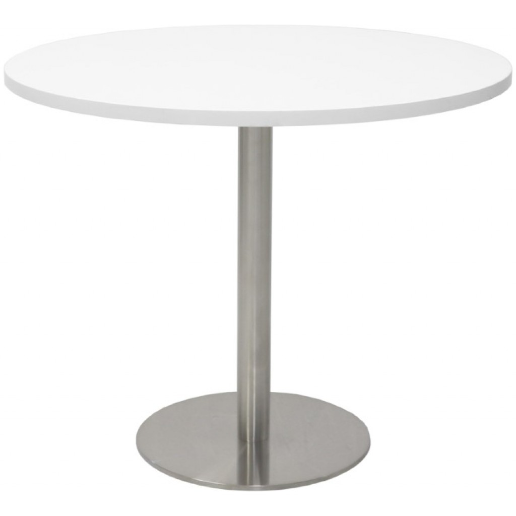 Round Flat Disc Base Table in Stainless Steel Finish 900mm Diameter x ...
