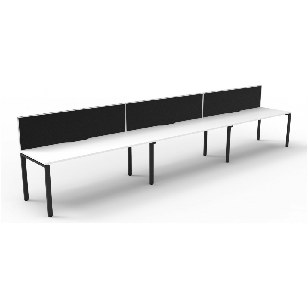 Deluxe Rapid Infinity 3 Person Single Sided Workstation – With Screens ...