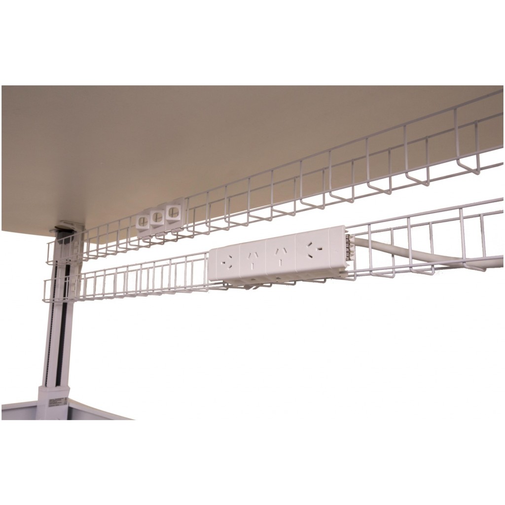 1 x Dual Tier Cable Basket – 1550mm W1 x Quad Auto Switched Power ...