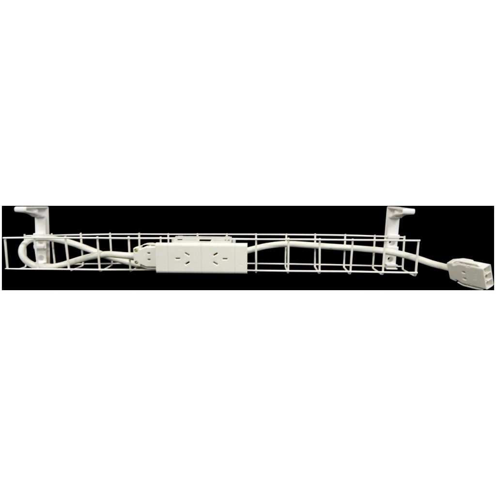 1 x Single Tier Cable Basket – 1250mm W 1 x Dual Auto Switched Power ...